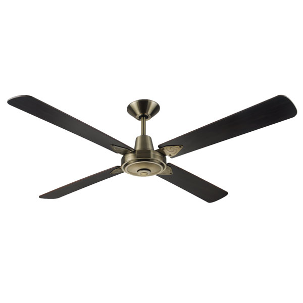 Typhoon Ceiling Fan - Antique Brass (Timber) 52" | Universal Fans